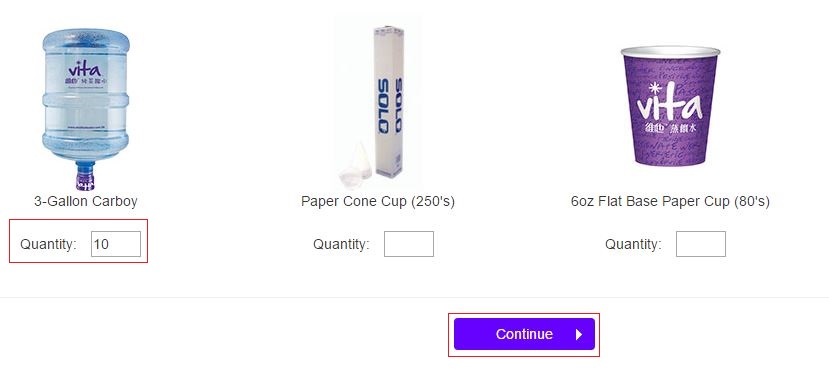 Vita Pure Distilled Water – Online Purchasing System
